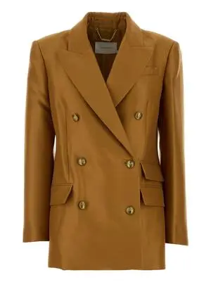 Zimmermann Wool Blend Blazer - Light Brown