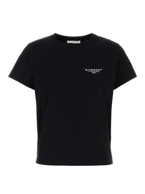 Givenchy Cotton T-shirt With Logo Print - Black