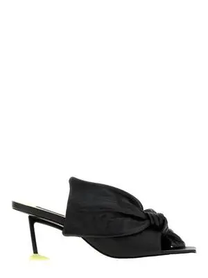 Givenchy Leather Boudoir Mules With Bow Detailing - Black