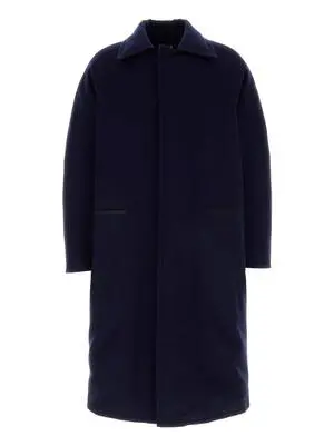 Zegna Navy Wool Coat - Blue