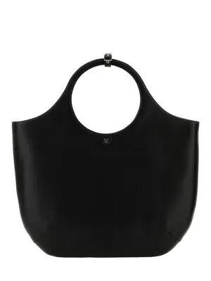 COURREGES Leather Large Handbag - Black