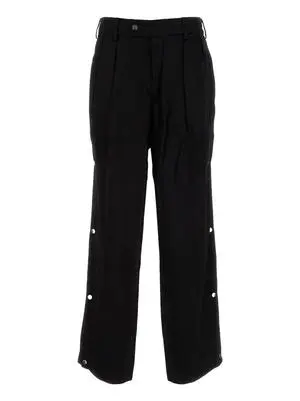 Amiri Viscose Tailored Pants With Logo Detail - Black