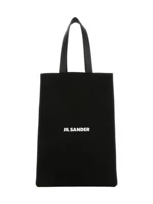JIL SANDER Canvas Tote Bag - Black