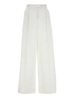 Givenchy Poplin Wide-leg Pants - White