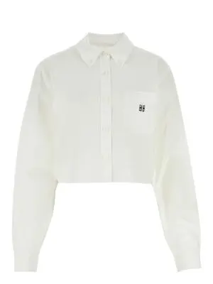 Givenchy Cropped Poplin Shirt - White