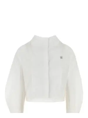 Givenchy Cropped Poplin Shirt - White
