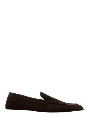 DOLCE & GABBANA DOLCE & GABBANA Suede Florio Loafers With Metal DG Detail