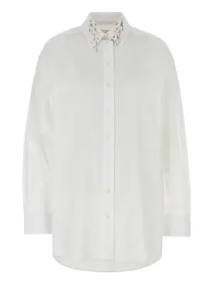 GIVENCHY GIVENCHY Poplin Oversize Shirt With Embellished Collar