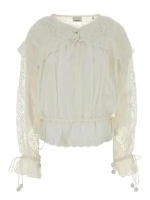 ISABEL MARANT ÉTOILE ISABEL MARANT Cotton And Silk Broderie Anglaise Blouse
