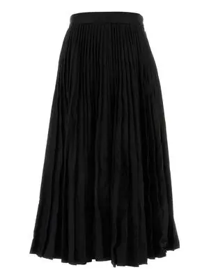 Balenciaga Pleated Wool Skirt - Black