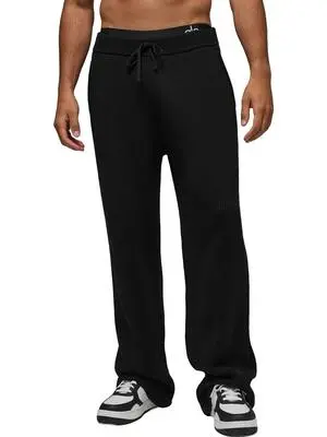 Alo Yoga Domain Rib Knit Sweatpant Black