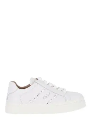 Chloé Chloé Lauren Lace-Up Sneakers White