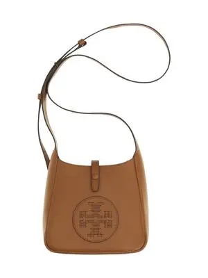 Tory Burch Tory Burch Miller Swing Crossbody Bag In Pebbled Leather Brown