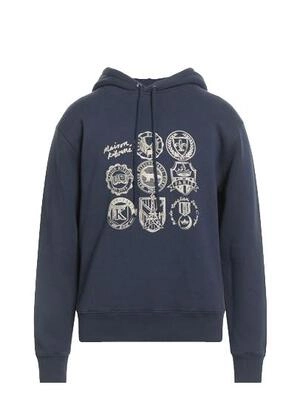 Maison Kitsuné Cotton Hooded Sweatshirt With Graphic Print - Navy