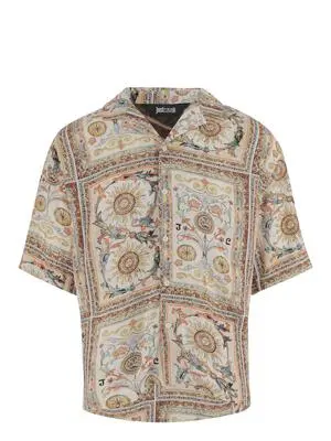 Just Cavalli T-shirt With Floral Print - Multi