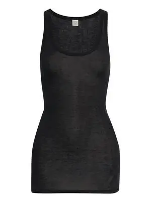 TOTEME Toteme Lyocell-Blend Ribbed Tank Black