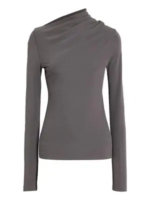 TOTEME Draped Stretch-jersey Top - Anthracite