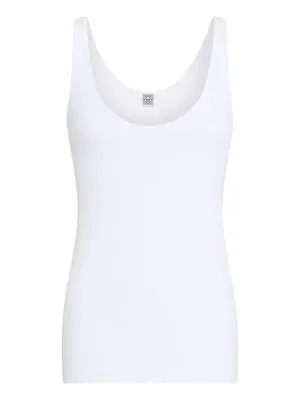 TOTEME Cotton Ribbed Tank - White
