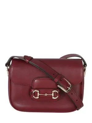 Gucci Soft Calfskin Horsebit 1955 Shoulder Bag - Red