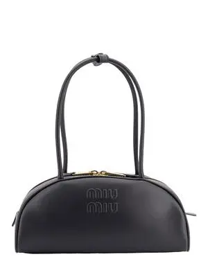 Miu Miu Beau Leather Handbag - Black