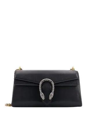 Gucci Dionysus Leather Shoulder Bag - Black