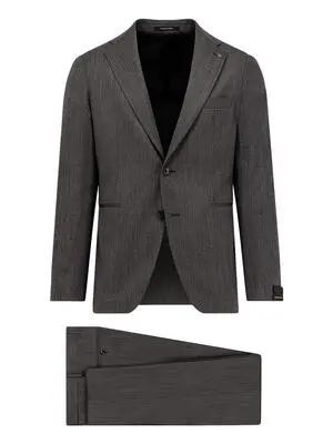 Tagliatore Singlebreasted Virgin Wool Suit - Grey