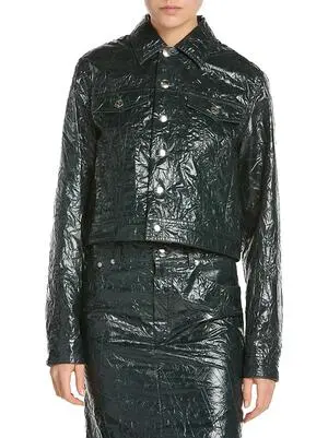 MARNI Marni Textured Faux Leather Jacket