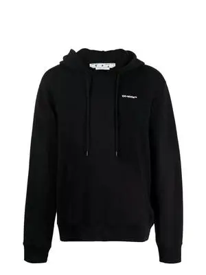 Off-White Diagonal Stripe Hoodie - Black