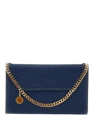 Stella McCartney Stella McCartney Falabella Alter Suede Crossbody Wallet Bag Blu
