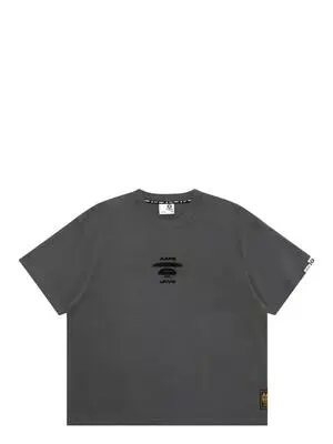 AAPE BY *A BATHING APE Embroidered Logo-patch T-shirt - Grey