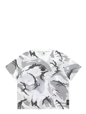 AAPE BY *A BATHING APE Camouflage-print Embroidered T-shirt - White