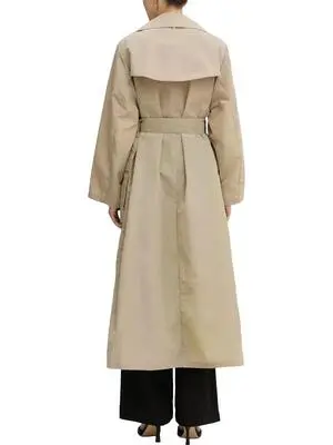 Armani Exchange Double-breasted Belted Trench Coat - Neutrals