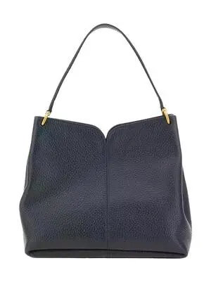 GIANNI CHIARINI Sandra Grained Leather Shoulder Bag - Blue