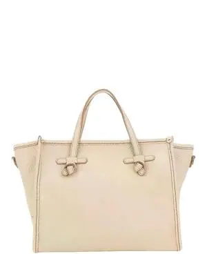 MARCELLA CLUB Grained Leather Tote Bag - Neutrals