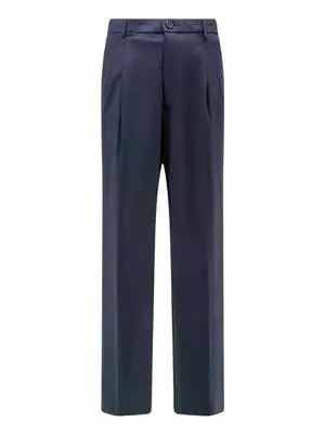 AMARANTO Amaranto Double-Pleat Trousers Blue
