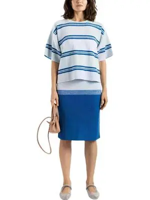 BIELO Striped Double-face T-shirt - Blue