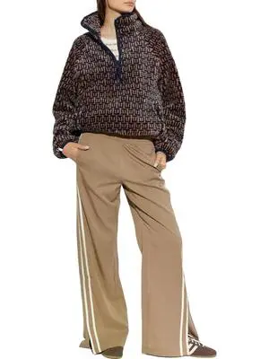 The Upside Castilla Print Half-zip Sweatshirt - Brown