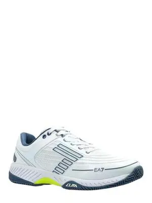 EA7 Logo Print Sneakers - White