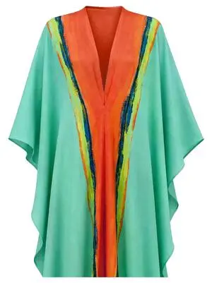 Silvia Tcherassi Nidia Stripe-print Tunic Midi Dress - Green