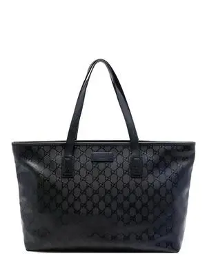 Gucci Medium Gg Imprimé Tote Bag - Black