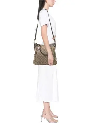 LOUIS VUITTON Louis Vuitton Monogram Mini Lin Angele Satchel Grey