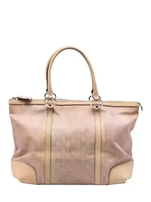 Gucci Gg Metallic Canvas Lovely Tote Bag - Pink