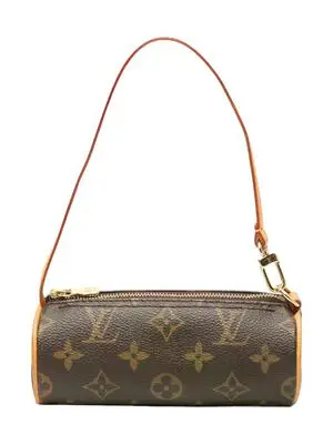 LOUIS VUITTON Monogram Papillon Pochette Handbag - Brown