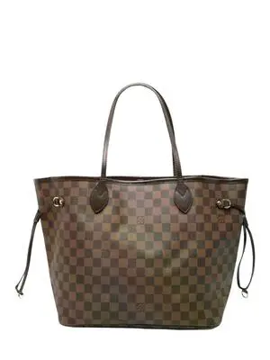 LOUIS VUITTON Damier Ebene Neverfull Mm Tote Bag - Brown