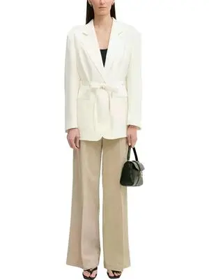 Marc O'polo Pressed Crease Wide-leg Trousers - Neutrals