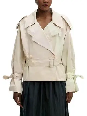 ISABELLE BLANCHE Cropped Trench Coat - Neutrals