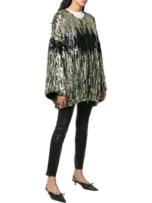 Alberta Ferretti Embellished Coat - Black