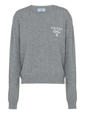 Prada Cashmere And Silk Blend Sweater - Grey