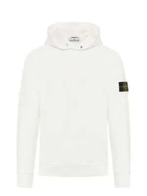 STONE ISLAND Stone Island Press-Stud Fastened Logo Patch Hoodie