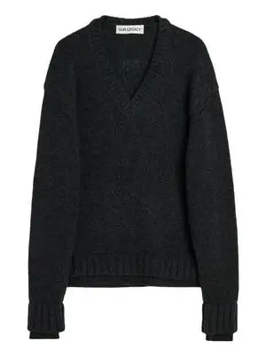 Our Legacy V-neck Jumper - Charcoal-grey